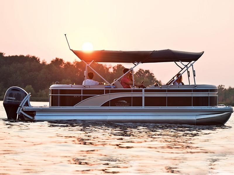 Cruise on with our 21' Bennington Tritoon | Off the Hook Boating and ...